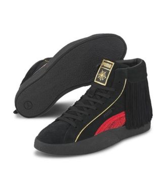 Charlotte Olympia x Puma black suede embellished high top trainers Size 38