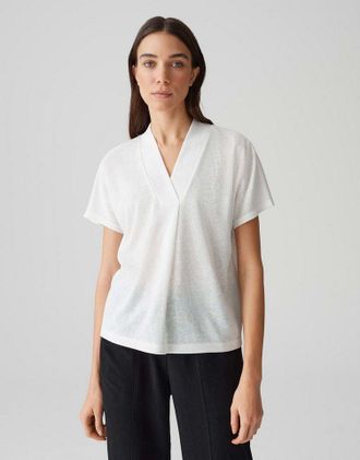 OPUS Kurzarmshirt SANZE aus Flammgarn