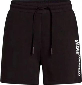 Karl Lagerfeld Homme, Shorts, Noir, Taille: XS Text Logo Sweatshort