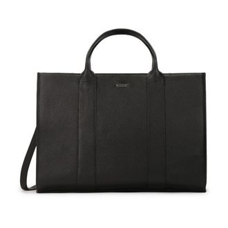 Kazar Schwarze Erbsenhaut-Ledertasche mit abnehmbarem Riemen - - Bags - Damen - Schwarzk - ONE SIZE