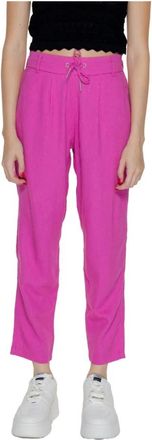 Only Only, Femme, Pantalons, Rose, Taille: 40 FR L32 Pantalon large taille haute