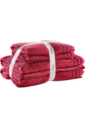 Vossen Frottierset Grossetto Bundle, Rot, Textil, 4-teilig, Uni, ISO 9001, Fkt, Made in Austria, Oeko-Tex Standard 100, hochwertige Qualit&auml;t, Badtextilien, H