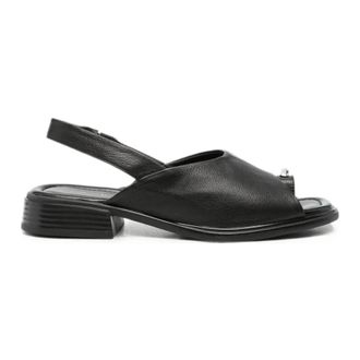 Sergio Moretti Femme, Chaussures, Noir, Taille: 41 EU Sandales plates bout ouvert Smr6044