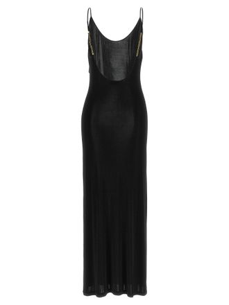 Saint Laurent Viscose Long Dress - Black