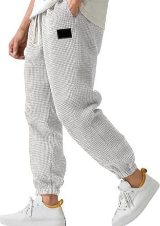 Generic Pantalon sarouel pour homme, confort en plein air, taille &eacute;lastique, pantalon de loisirs, pantalon de sport avec poches de cordon de serrage, pantalon