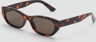 Mango Lunettes de soleil monture plastique chocolat - Femme - Taille unique - MANGO