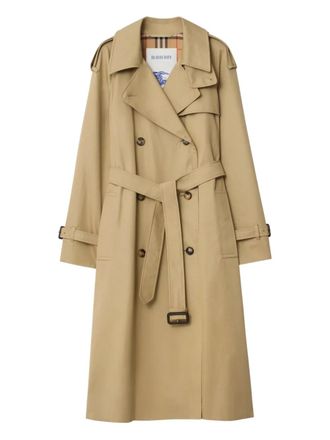Burberry trench ceintur&eacute; &agrave; boutonni&egrave;re crois&eacute;e - Tons neutres