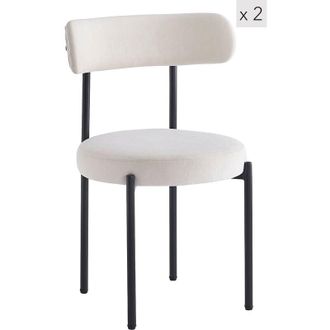 Nordlys Nordlys - Lot de 2 Chaises de Salle a Manger Scandinaves Metal