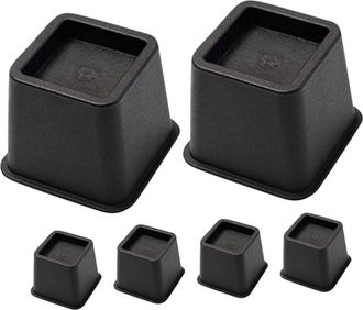 Angoily 6stücke Möbelerhöher Quadratisch Möbel Fußkappen rutschfest Möbelbeine Schutzpads Für Harte Böden Height-Boost Für Stühle Sofas Tische Zur Rückenentla