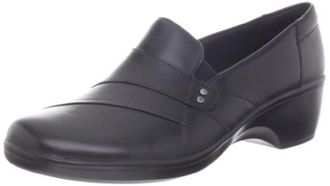 Clarks Damen May Ringelblume Slipper, schwarzes Leder, 38.5 EU