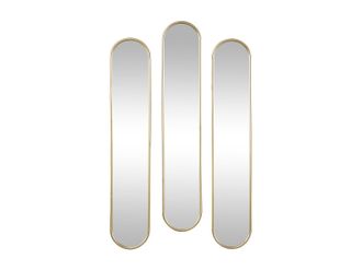 Vente-Unique 3er-Set Spiegel oval - 25 x 120 cm - Metall - Goldfarben - Jaylen