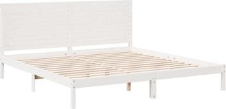 vidaXL Massivholzbett Extra Lang ohne Matratze Weiß 200x220 cm Vidaxl