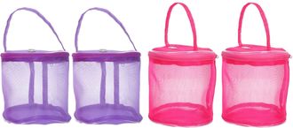 DOITOOL 4 St&uuml;ck Garnaufbewahrungstaschen aus Atmungsaktivem Netzstoff Tragbare Runde H&auml;kelgarnk&ouml;rbe 13 X 125 cm f&uuml;r Strick und H&auml;kelzubeh&ouml;r