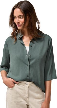Cecil Damen B345751 Bluse, Dark Balmy Khaki, XXL