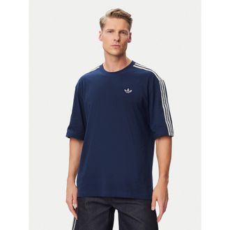 adidas T-Shirt Adicolor 3-Stripes Oversized Tee KS7414 Dunkelblau Oversize