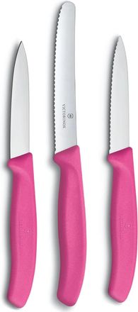 Victorinox by Swiss Army 3-tlg Gemüsemesser-Set Swiss Classic - Küchenmesser, Obstmesser - Swiss Made - Pink