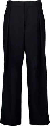 Balmain Homme, Pantalons, Noir, Taille: XL Pantalon Large en Laine Noire