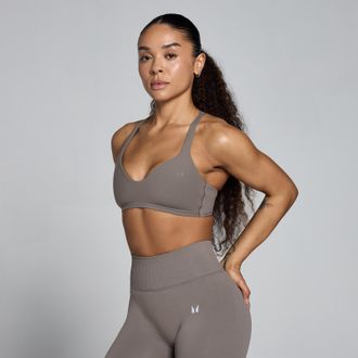 MyProtein Brassi&egrave;re de sport MP Tempo dos torsad&eacute; femme - Gris cendr&eacute; - XS