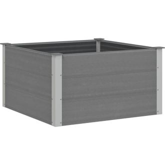 vidaXL Lit sur&eacute;lev&eacute; de jardin wpc 100x100x54 cm Gris