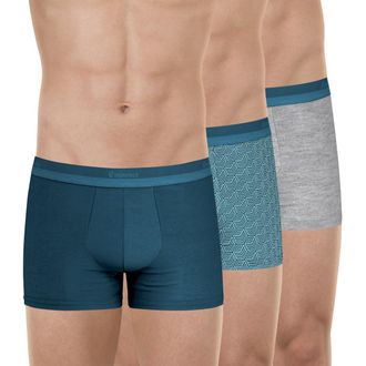 Eminence Studio Lv31 Herren-Unterhose, Entenblau/Imp Hexagon/Grau meliert - G&uuml;rtel in Entenblau, XXXL