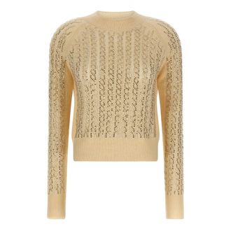 Ermanno Scervino Baguette Studded Sweater - - Knitwear - Damen - Beige - S
