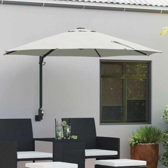 vidaXL Parasol de jardin Beige et Noir 248 x 248 x 148 cm vidaXL
