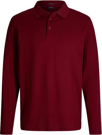 Joop Homme, Tops, Rouge, Taille: XL Polo en coton avec texture d&eacute;corative