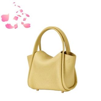 Generic Mini sac seau en cuir de vachette pour femme, sac &agrave; main classique l&eacute;ger, sac &agrave; bandouli&egrave;re tendance, portefeuille &agrave; bandouli&egrave;re amovible, jaune, 6.69