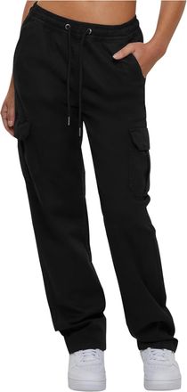 Urban Classics Damen Hose Ladies High Waist Twill Cargo Pants Black 3XL