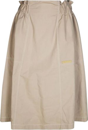 Marni Femme, Jupes, Beige, Taille: 38 FR Gonna Flared Mid