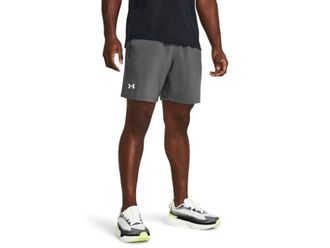 Under Armour Short Launch Run 17,8 cm Non doubl&eacute; pour Homme, (025) Castlerock/Castlerock/R&eacute;fl&eacute;chissant, Taille XL
