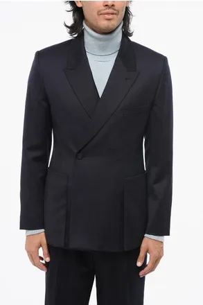 Dior Virgin Wool Peak Lapel Double-Breasted Blazer size 48