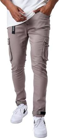 Project X Paris Jean Cargo Poches et Sangle de resserrement en Bas Taupe 30US