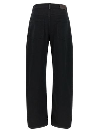 Brunello Cucinelli High-Waisted Cotton Jeans - Black