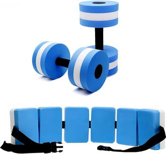 Mano Sports Aquatic Exercise Hanteln Aqua Fitness Langhanteln &Uuml;bung Handstangen inklusive G&uuml;rtelset f&uuml;r Wassergymnastik