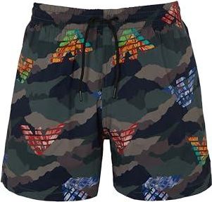 Emporio Armani Mid Boxer Maillot de Bain, Camu Green/Eagles, L Homme