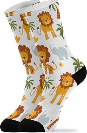 Generic Palm Lion Chaussettes Antibactérien Chaussette Homme Évacuant LHumidité Chaussettes Sport Pour Bureau Adulte Entraînements 40Cm