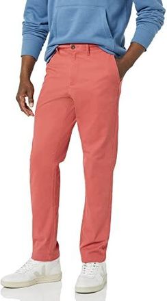 Amazon Essentials Pantalon Chino Extensible Décontracté à Coupe Athlétique (Grandes Tailles Disponibles) Homme, Rouge Framboise, 36W / 33L