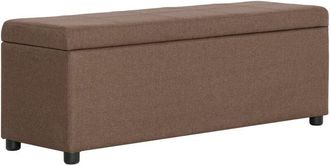 vidaXL Bank mit Staufach 116 cm Braun Polyester Vidaxl