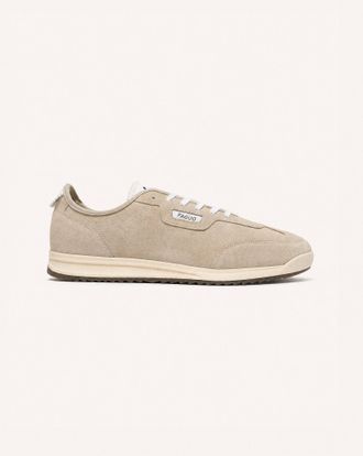 Faguo Baskets en cuir su&egrave;de beige