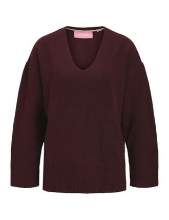 Jack & Jones Jxlucca Diverse V-Neck Knit Sn Tricot &agrave; col en V, Bordeaux, S Femme
