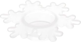 F&eacute;&eacute;ric Lights & Christmas Atmosphera - Windlicht Schneeflocke d.15cm Glas wei&szlig;