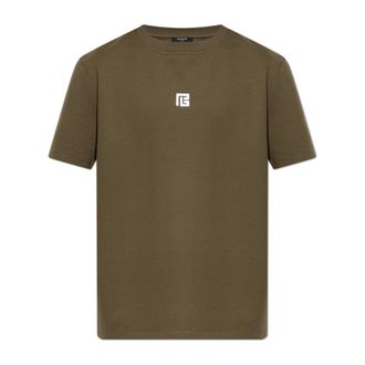 Balmain Homme, Tops, Vert, Taille: S T-shirt Avec Logo Brod&eacute;