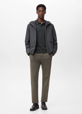 Mango Pantalon slim-fit comfort stretch cordon marron moyen - Homme - 42 - MANGO MAN