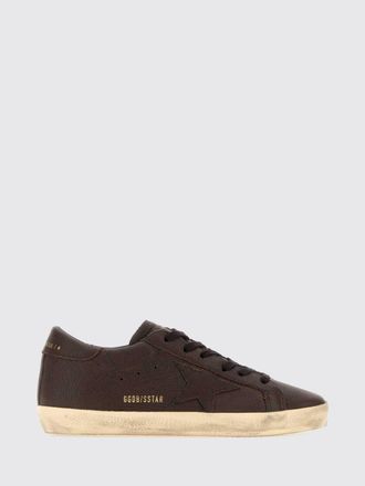 Golden Goose Baskets Super-Star en cuir grain&eacute; &agrave; effet us&eacute;