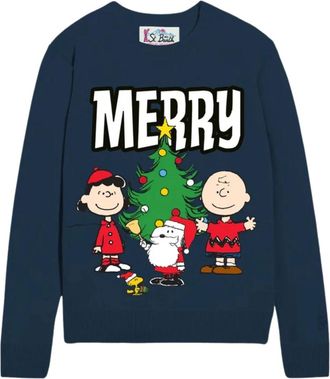 MC2 Saint Barth Femme, Sweatshirts et sweats &agrave; capuche, Bleu, Taille: 38 FR Nouveau pull ras du cou Queen