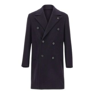 Manuel Ritz Manteau en laine - Homme - Manteaux - Bleu - Taille: XL