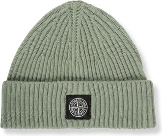 Stone Island Homme, Accessoires, Vert, Taille: ONE Size Full Rib RWS Wool Beanie