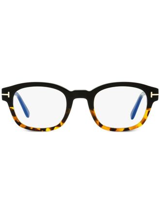 Tom Ford Eyewear lunettes de vue carrées Blue Block - Marron