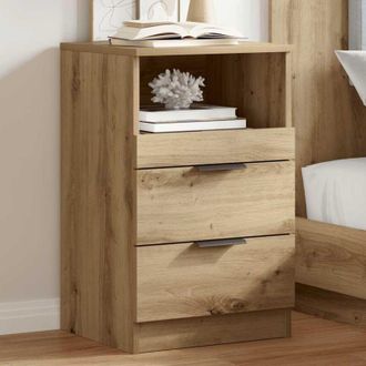 vidaXL Table de chevet ch&ecirc;ne artisanal 40x36x65 cm bois ding&eacute;nierie Vidaxl